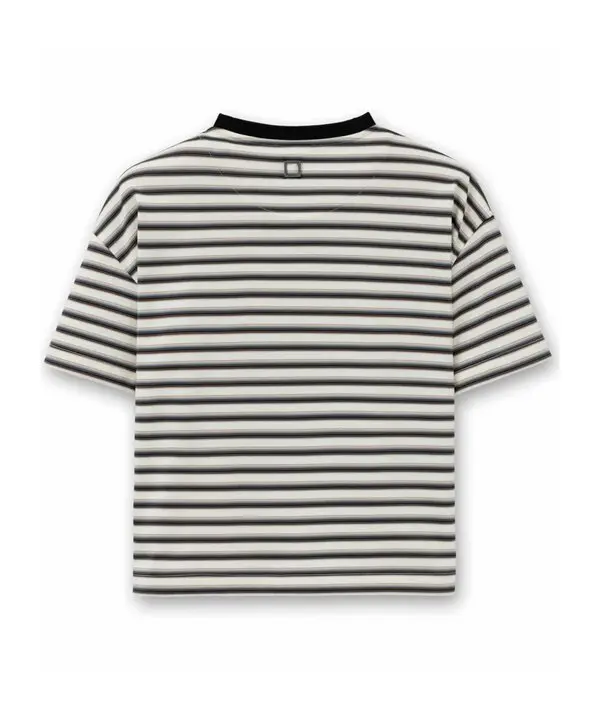 WOOYOUNGMI Striped Draped T-shirt