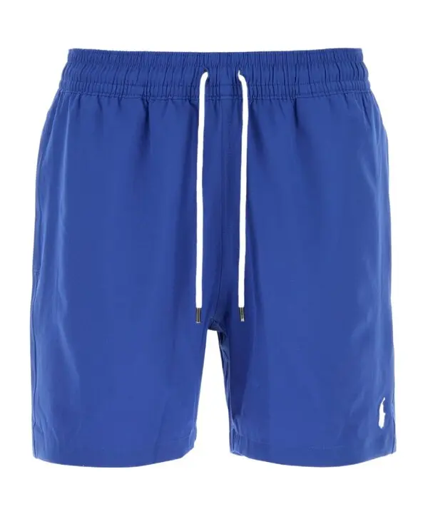 Polo Ralph Lauren Traveler Mid Swim Shorts With Embroidered Logo - Blue
