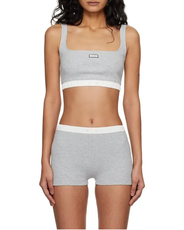 ENTIRE STUDIOS Ribbed Elastic-waist Shorts