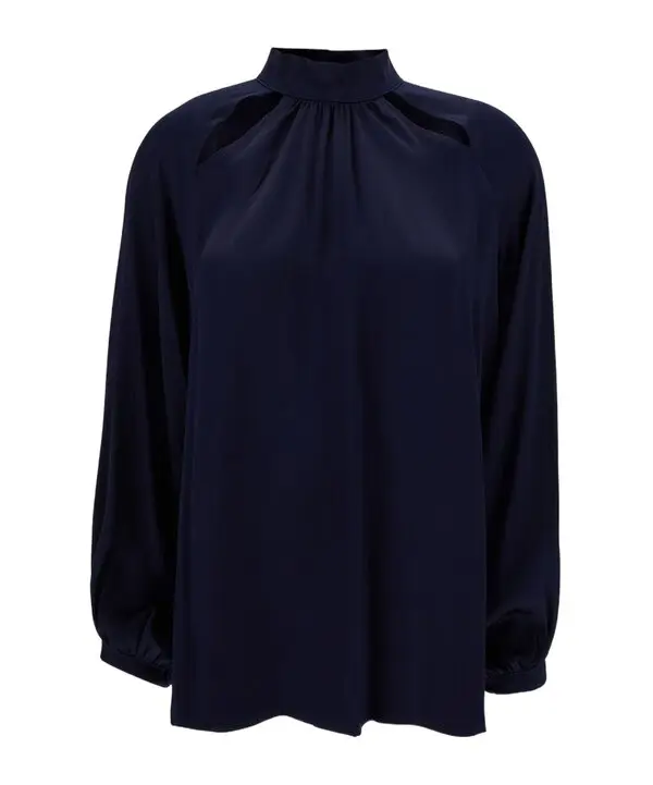 SEMICOUTURE Hollowed Out Long-sleeved Blouse