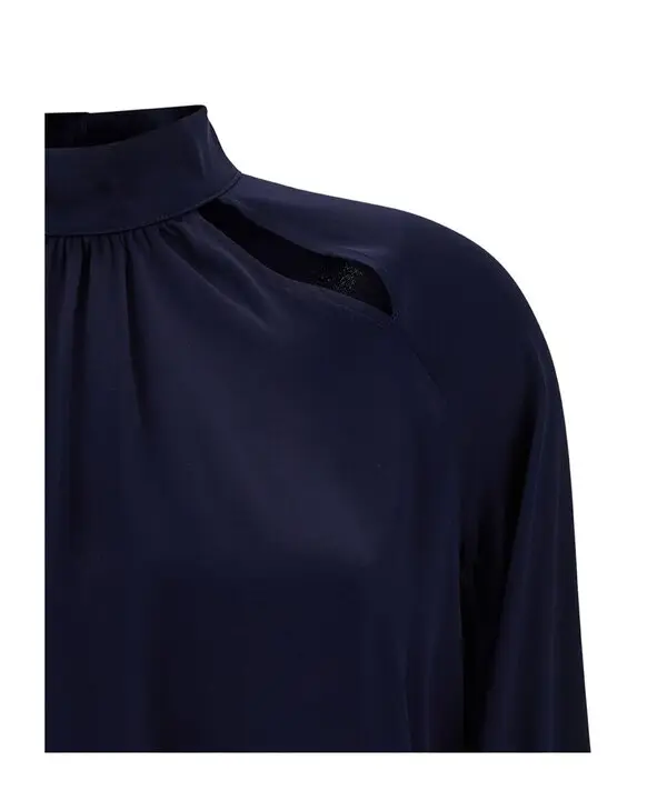SEMICOUTURE Hollowed Out Long-sleeved Blouse