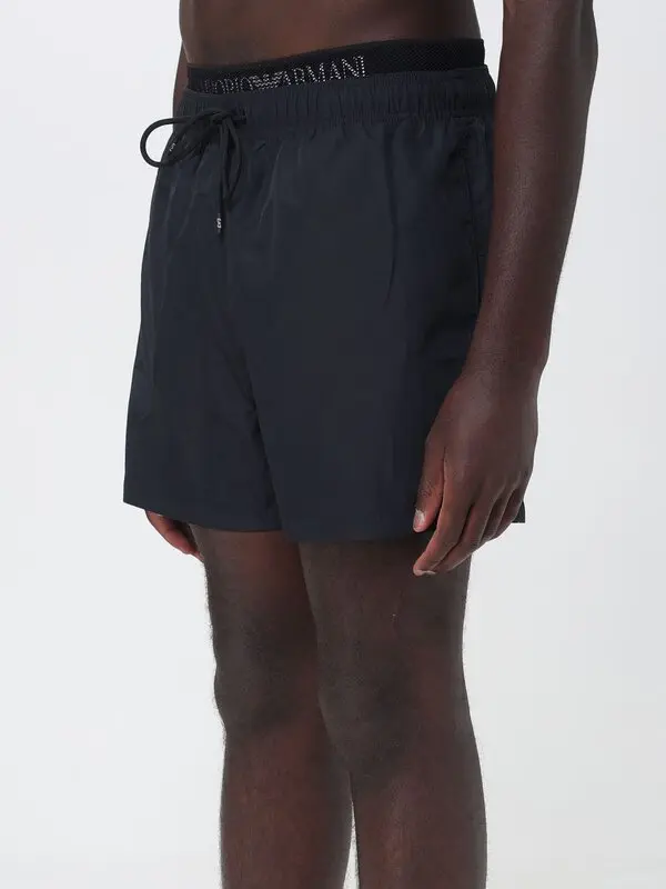 EA7 Logo Detail Drawstring Swim Shorts