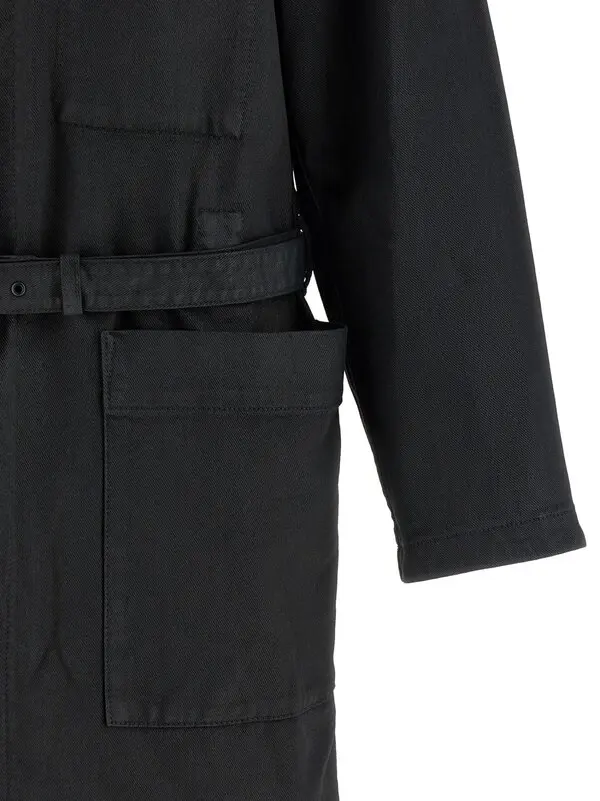 LEMAIRE Waxed Cotton Canvas Trench Coat