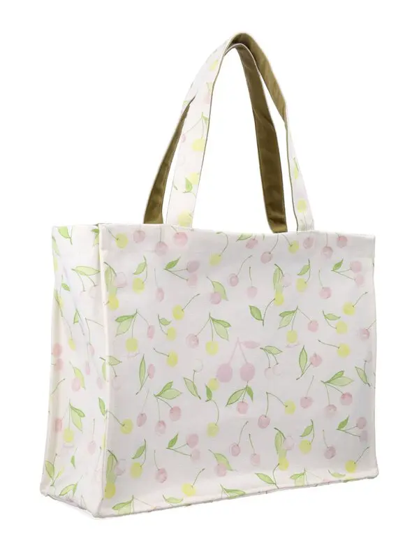 Bonpoint Emiko Cherry Print Reversible Tote Bag