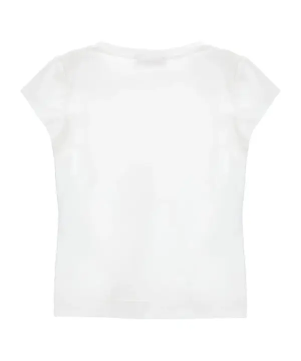 Monnalisa Floral Butterfly Print Crewneck T-shirt