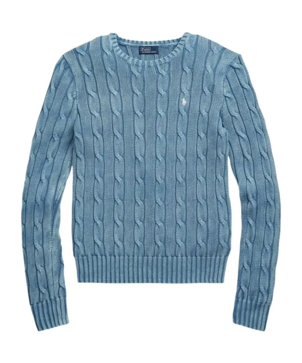 Polo Ralph Lauren Logo Embroidered Crewneck Jumper - Blue