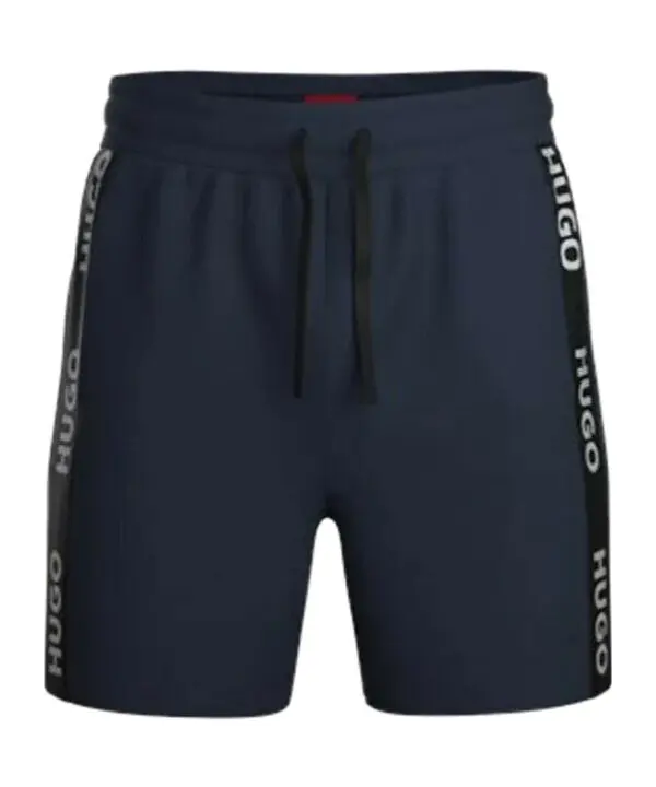 Hugo Boss Hugo Logo Trim Casual Shorts - Black