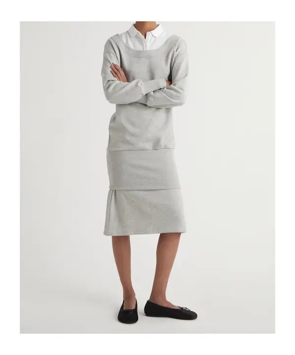 Paloma Wool Long Sleeve Collared Ribbed Dress