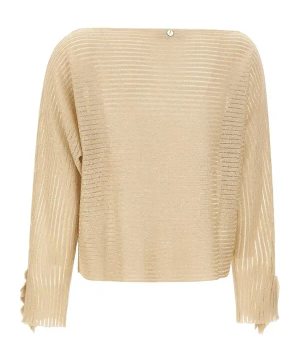 Liu Jo Striped Ruffled Top