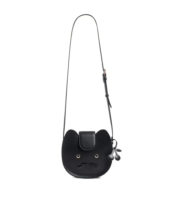 Bonpoint Juro Cat-face Bow Shoulder Bag