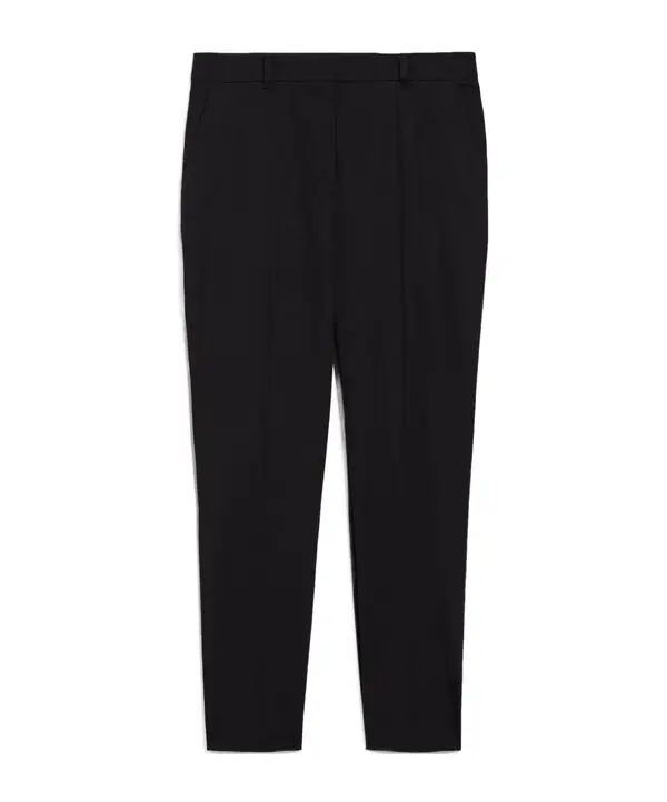 Max Mara High Waist Straight Leg Trousers - Black