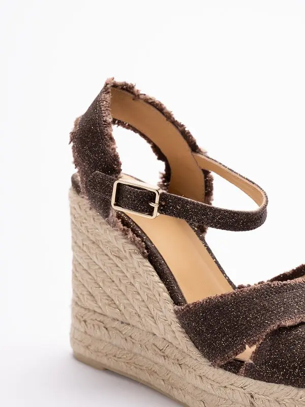 CastaÑer Bromelia Frayed Wedge Espadrilles