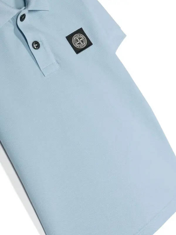 Stone Island Cotton Polo Shirt With Compass Motif