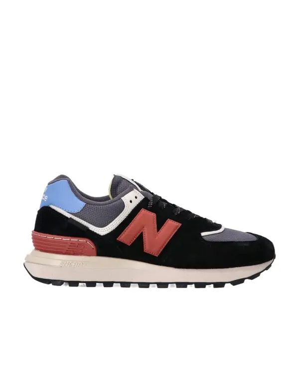 NEW BALANCE 574 Paneled Lace-up Sneakers - Black