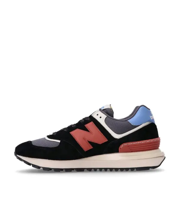 NEW BALANCE 574 Paneled Lace-up Sneakers - Black