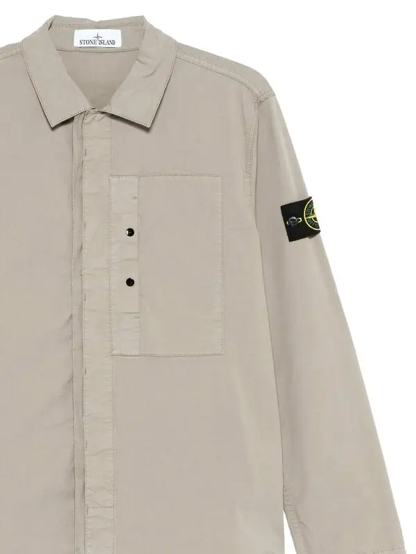 Stone Island Compass Patch Long-sleeve Overshirt