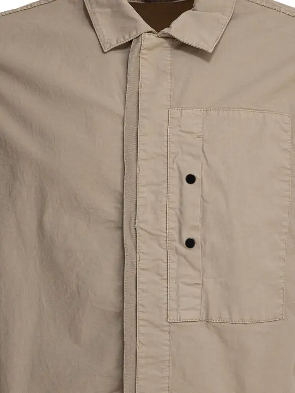 Stone Island Compass Patch Long-sleeve Overshirt