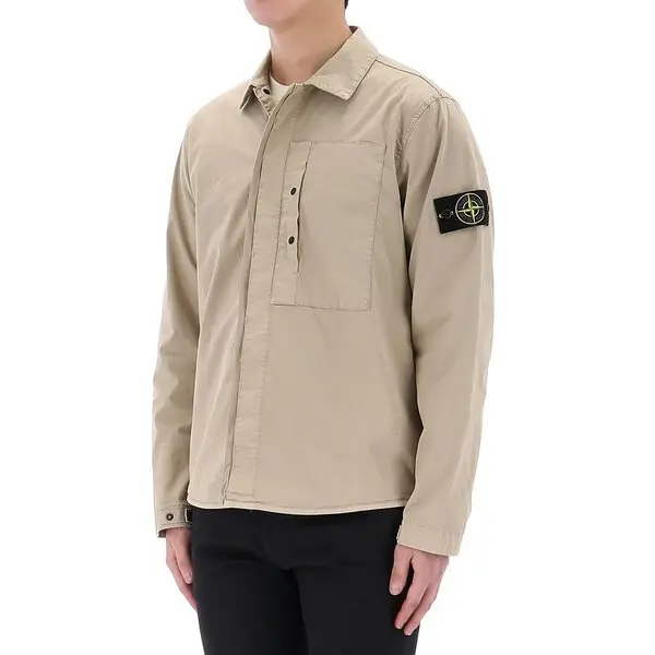 Stone Island Compass Patch Long-sleeve Overshirt