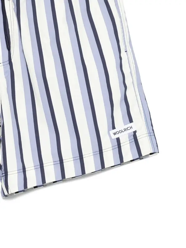 Woolrich Striped Drawstring Swim Shorts