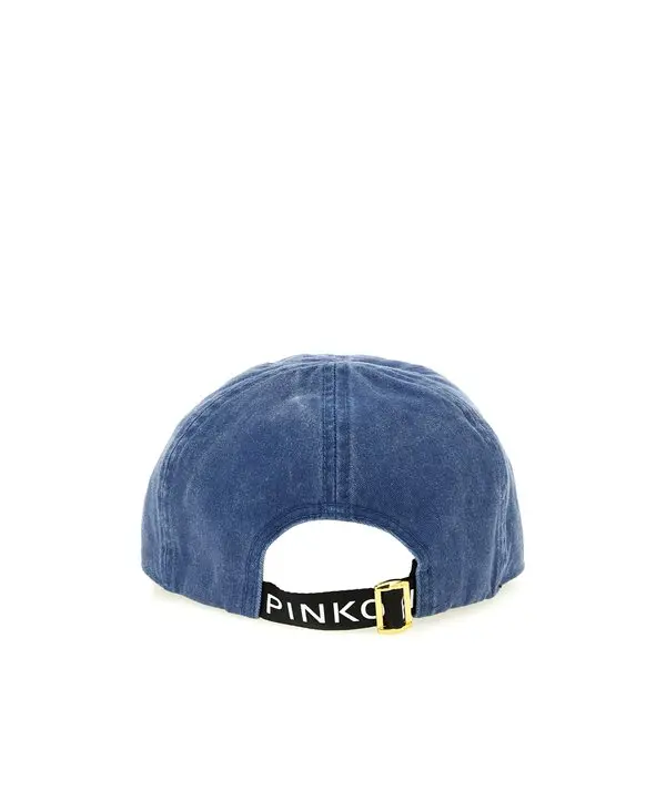 Pinko Logo Embroidered Denim Balletto Cap