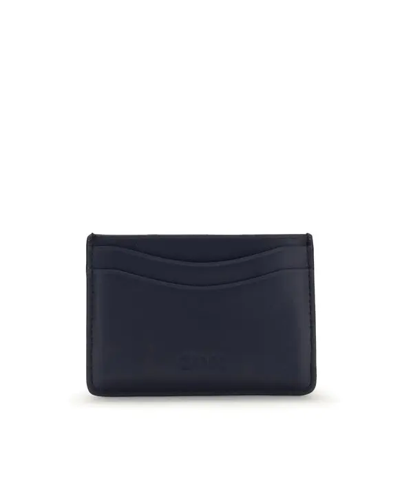 GANNI Logo Plaque Textured Card Holder