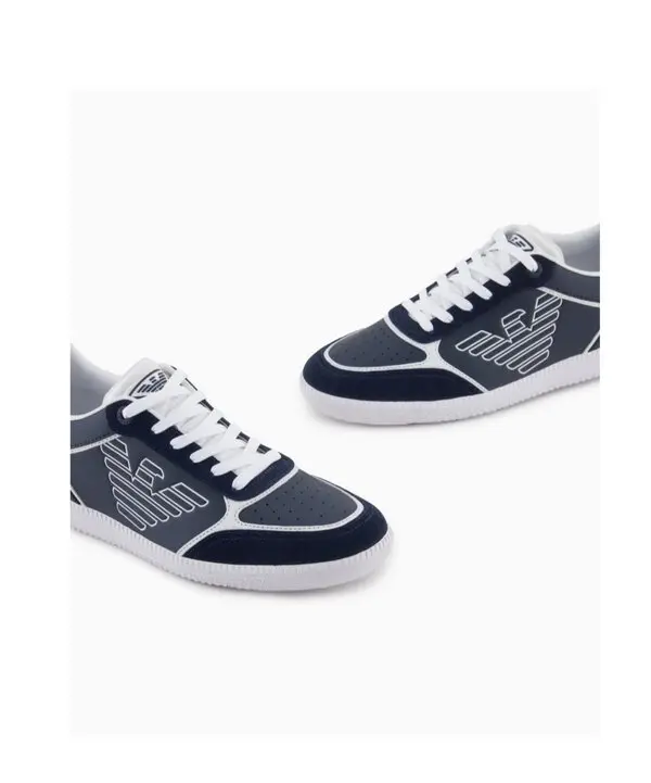 EA7 Logo Printed Low-top Sneakers