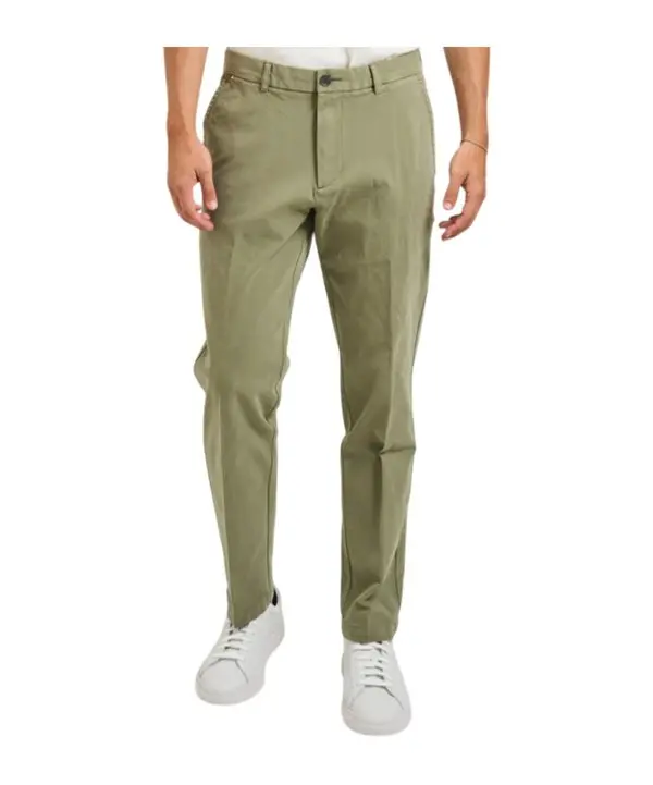 Hugo Boss Slim-fit Trousers In Stretch-cotton Gabardine - Nude