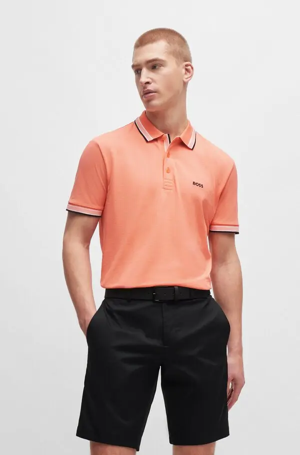 Hugo Boss Logo-embroidered Piqué Polo Shirt