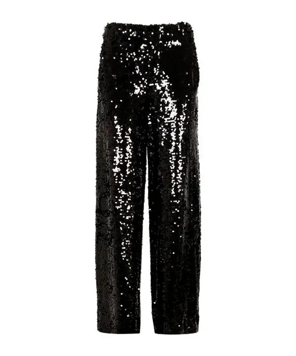 Philosophy Di Lorenzo Serafini Wide-leg Sequined Trousers - Black