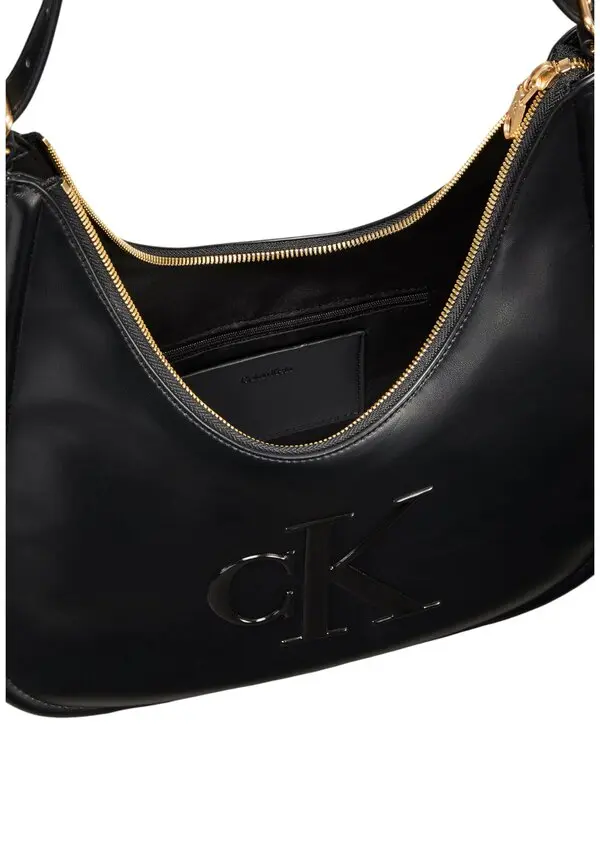 Calvin Klein Soft Touch Crescent Logo Hobo Bag