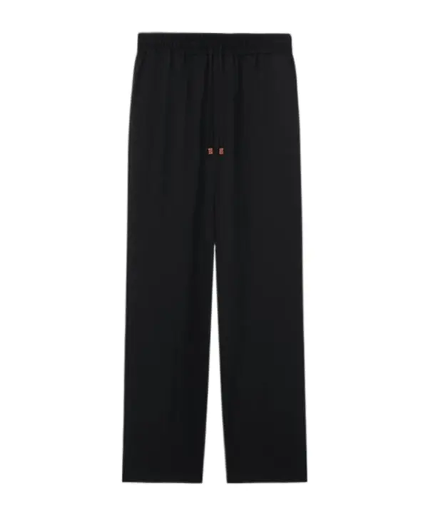 Drole De Monsieur Straight Leg Wool Trousers - Black