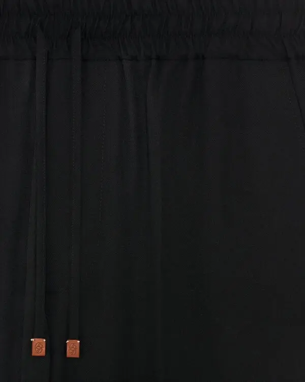 Drole De Monsieur Straight Leg Wool Trousers