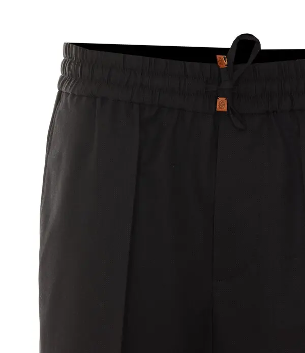 Drole De Monsieur Elastic Waist Pants - Black