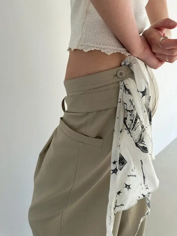 LOW CLASSIC Belted Double Waist Trousers