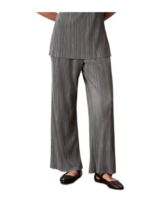 Calvin Klein Crinkled Wide-leg Pants