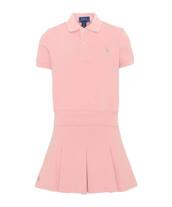 Ralph Lauren Two-piece Set Including Short-sleeved Polo Shirt And Skirt - Pink