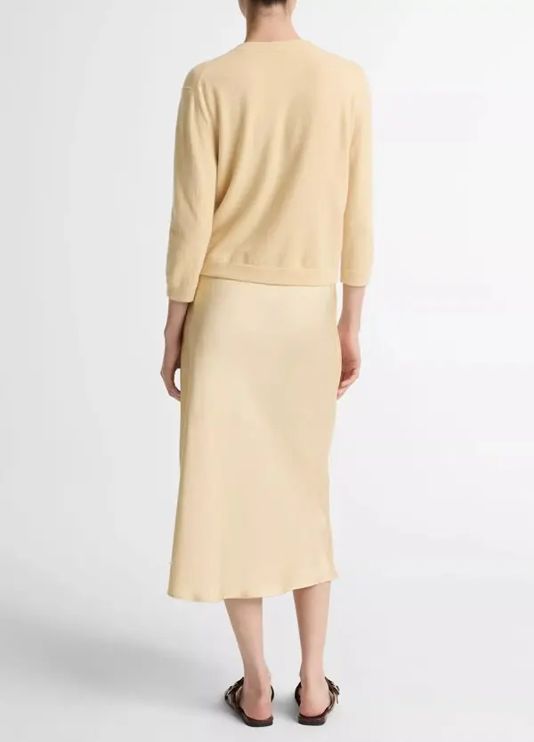 Vince Matte Satin Slip Skirt