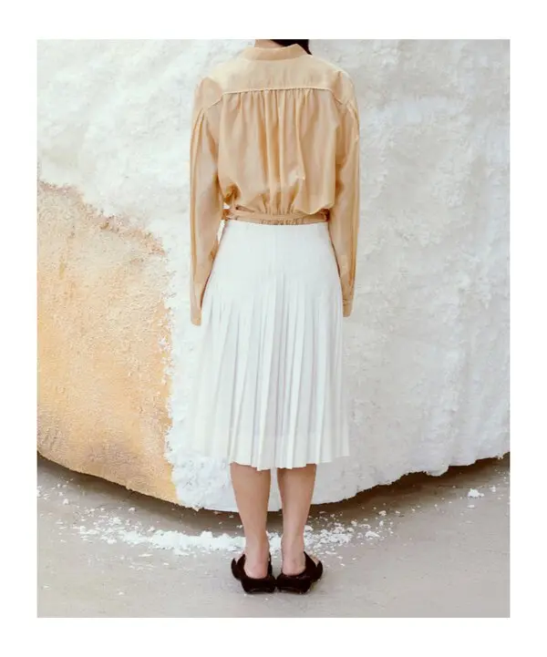 LOW CLASSIC Pleated Midi Skirt