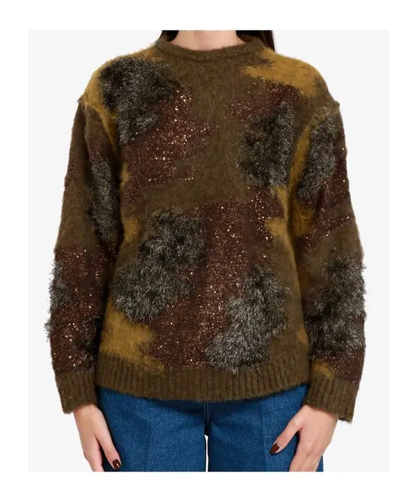 SEMICOUTURE Crew Neck Long Sleeve Sweater