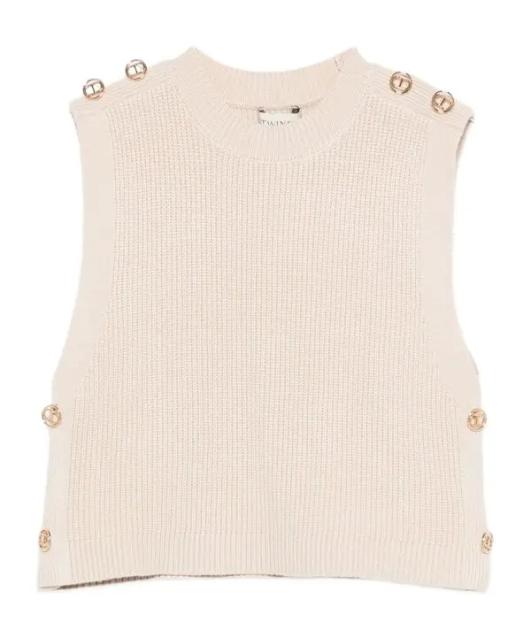 TWINSET Button-embellished Sleeveless Top