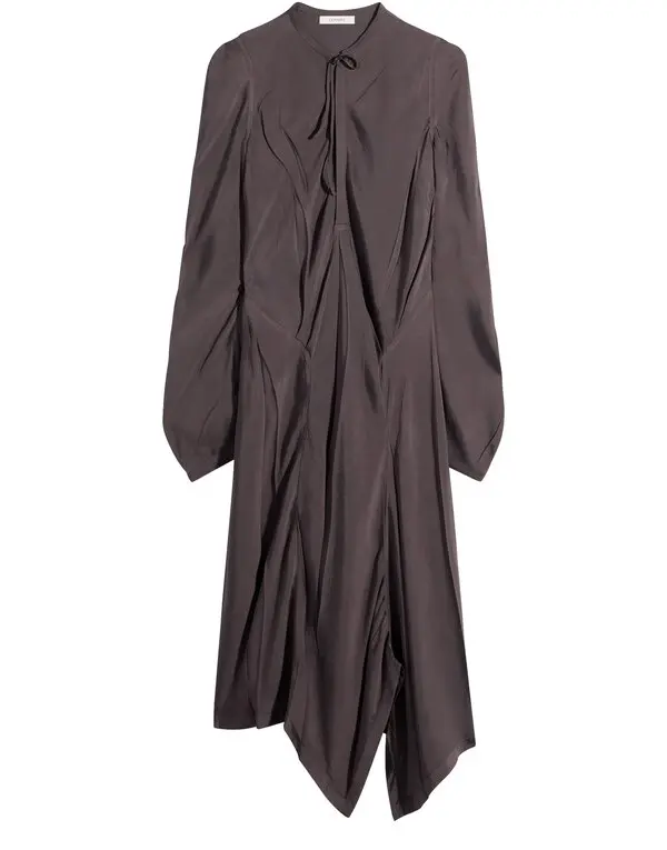 LEMAIRE Dress With Biais Pleat - Black