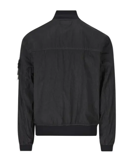 Stone Island Compass Patch Zip-up Bomber Jacket