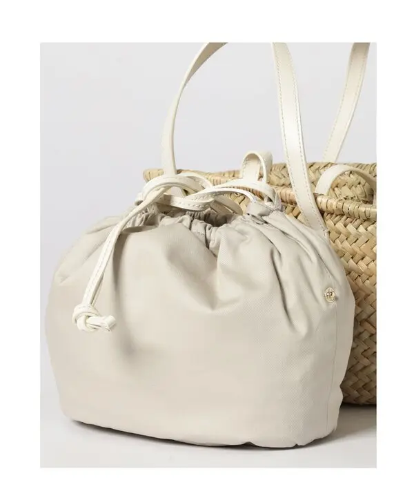 COCCINELLE Logo Plaque Woven Tote Bag
