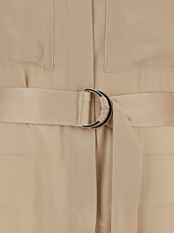 SEMICOUTURE Lapel Long-sleeved Dress