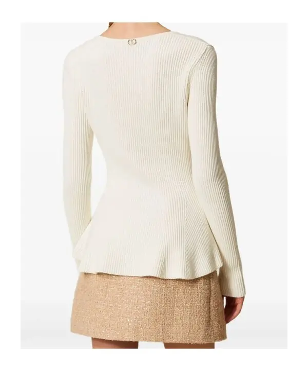 TWINSET V-neck Ribbed Jumper