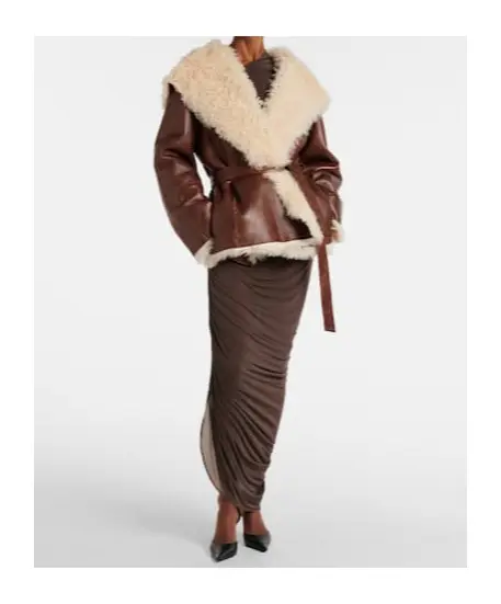 Magda Butrym Long-sleeved Leather Jacket