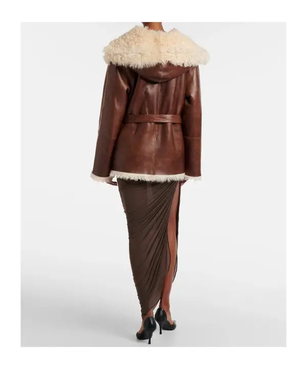 Magda Butrym Long-sleeved Leather Jacket