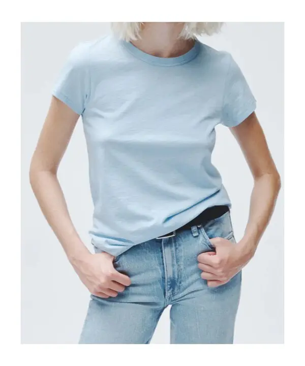 Rag & Bone Slim Crewneck T-shirt - Raindrop