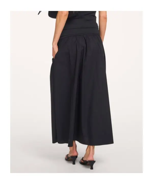 SAMSOE SAMSOE Elastic Waist Midi Skirt