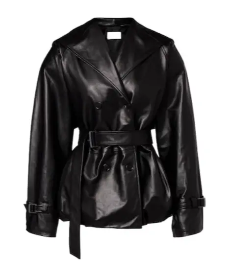 Magda Butrym Long-sleeved Leather Jacket